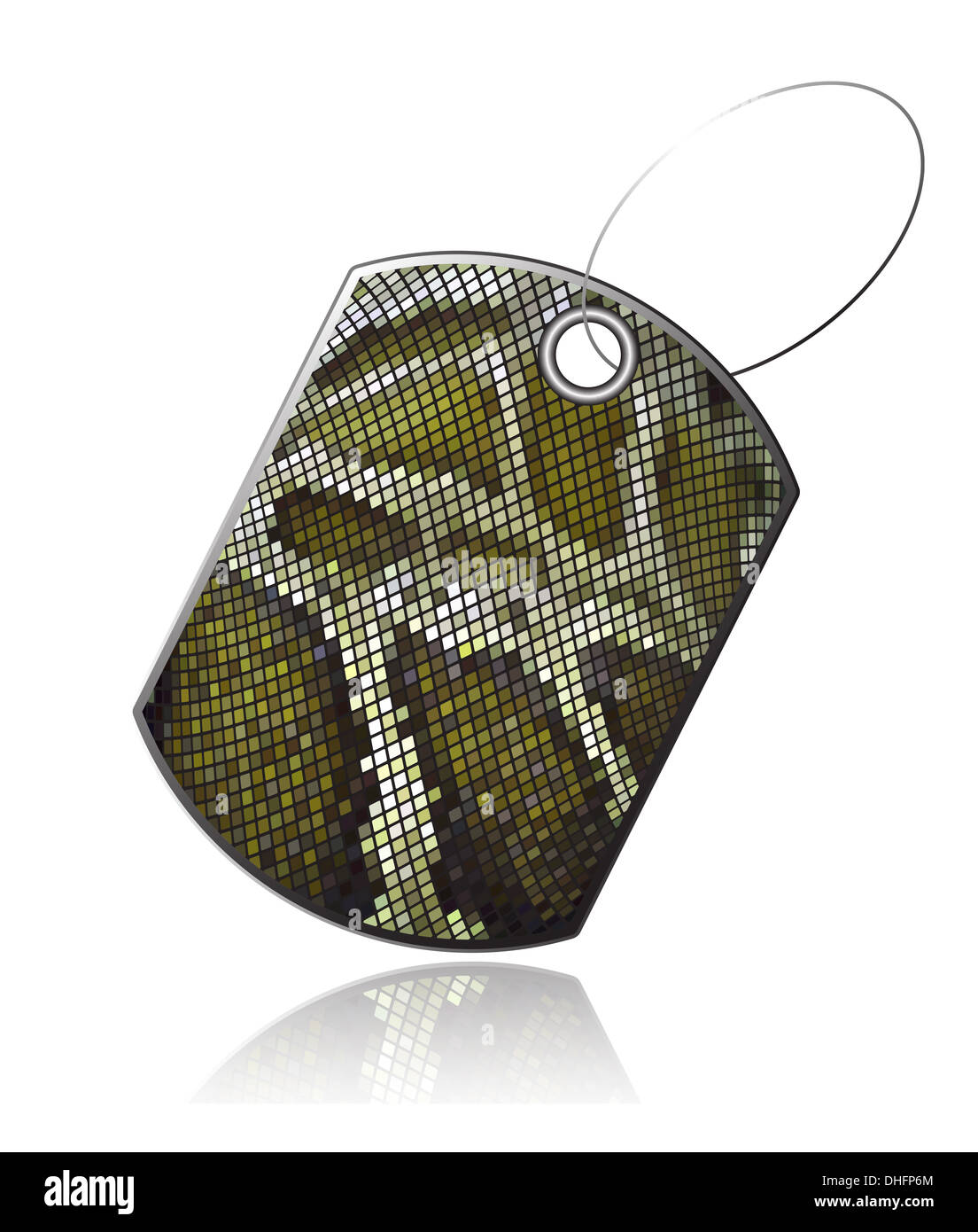 Tag leather snake with reflection, isolated on white background Stock ...