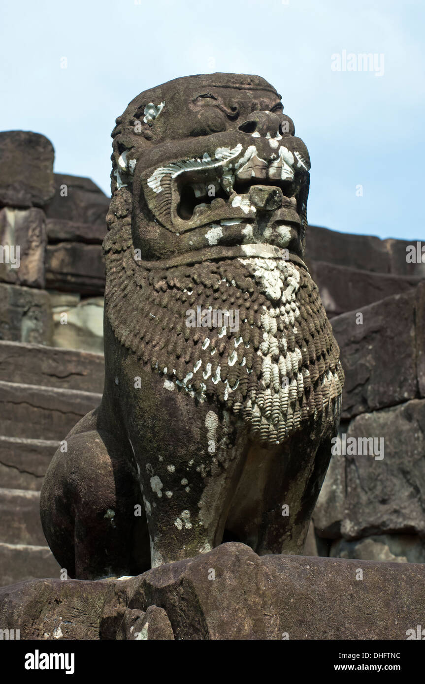 Khmer lion guardian statue hi-res stock photography and images - Alamy
