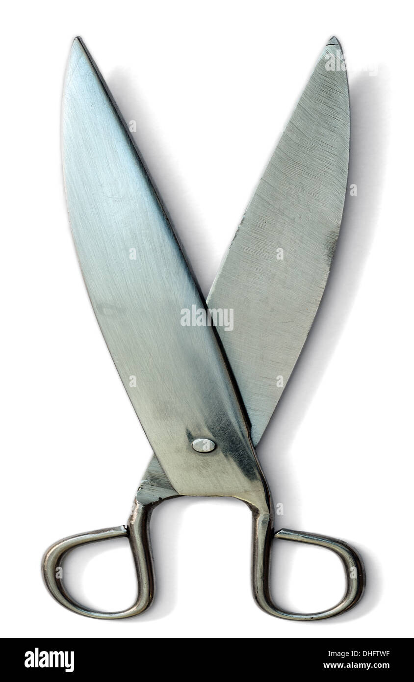 open scissors. image taken with a perspective that distorts the ...
