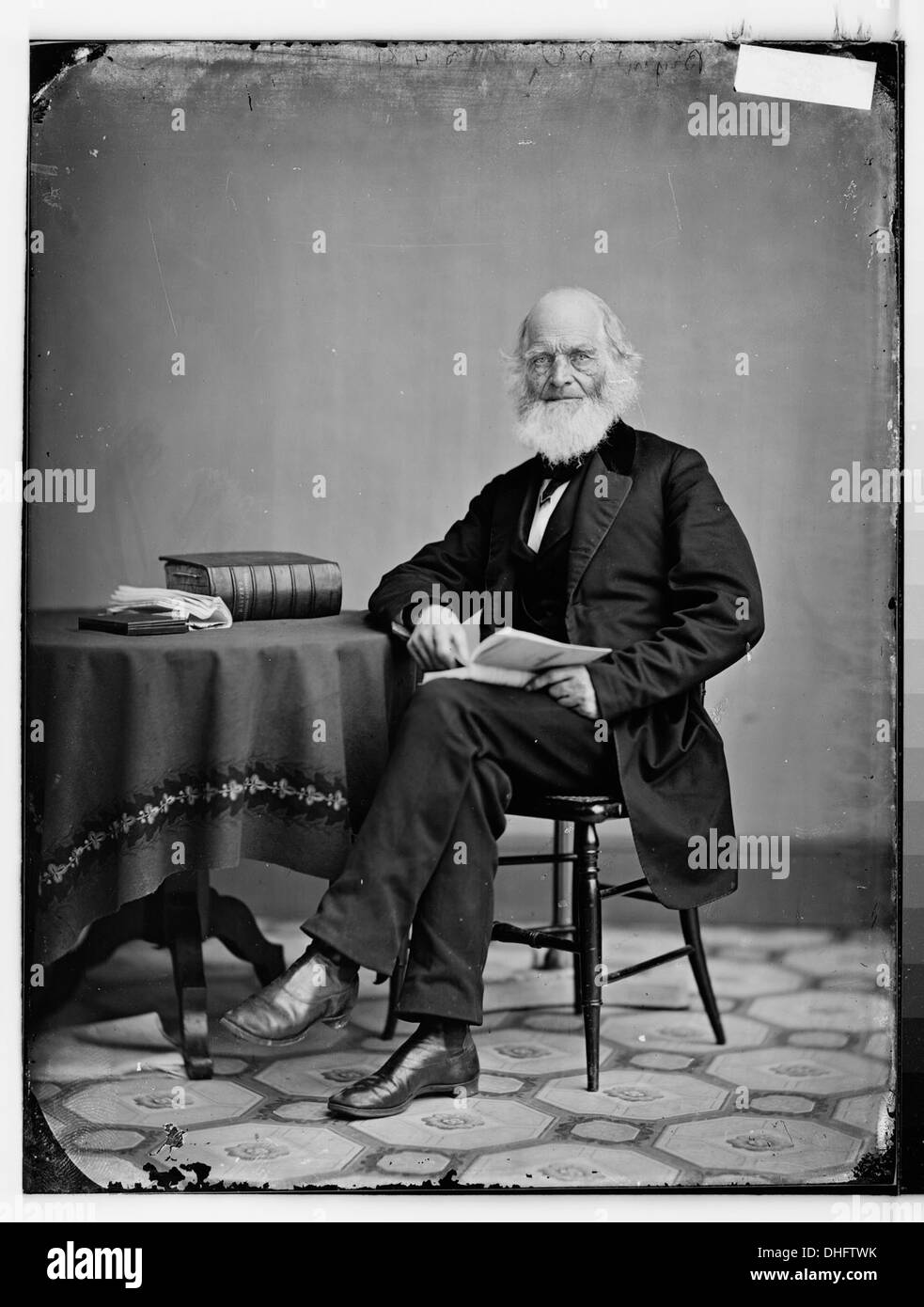 This portrait shows William Cullen Bryant, an influential American poet ...