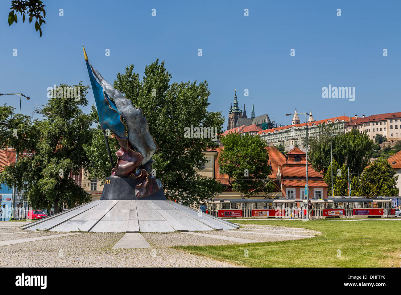 Memorial of the Second resistance movement in Prague, Czech Republic ...