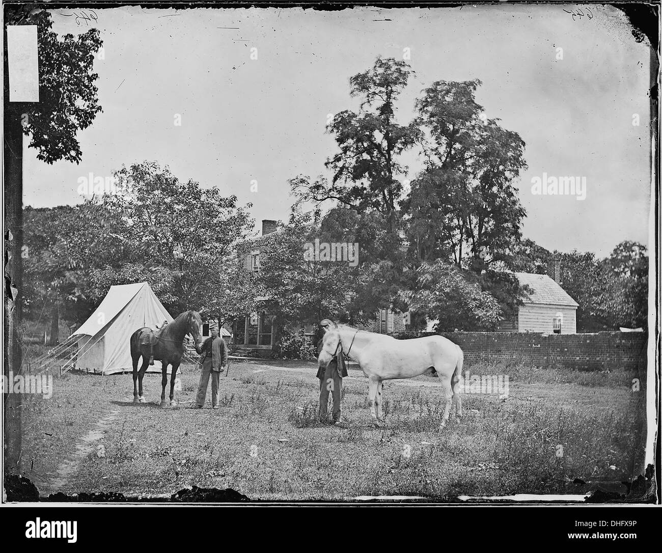 This image depicts the headquarters at a farmhouse. The setting ...