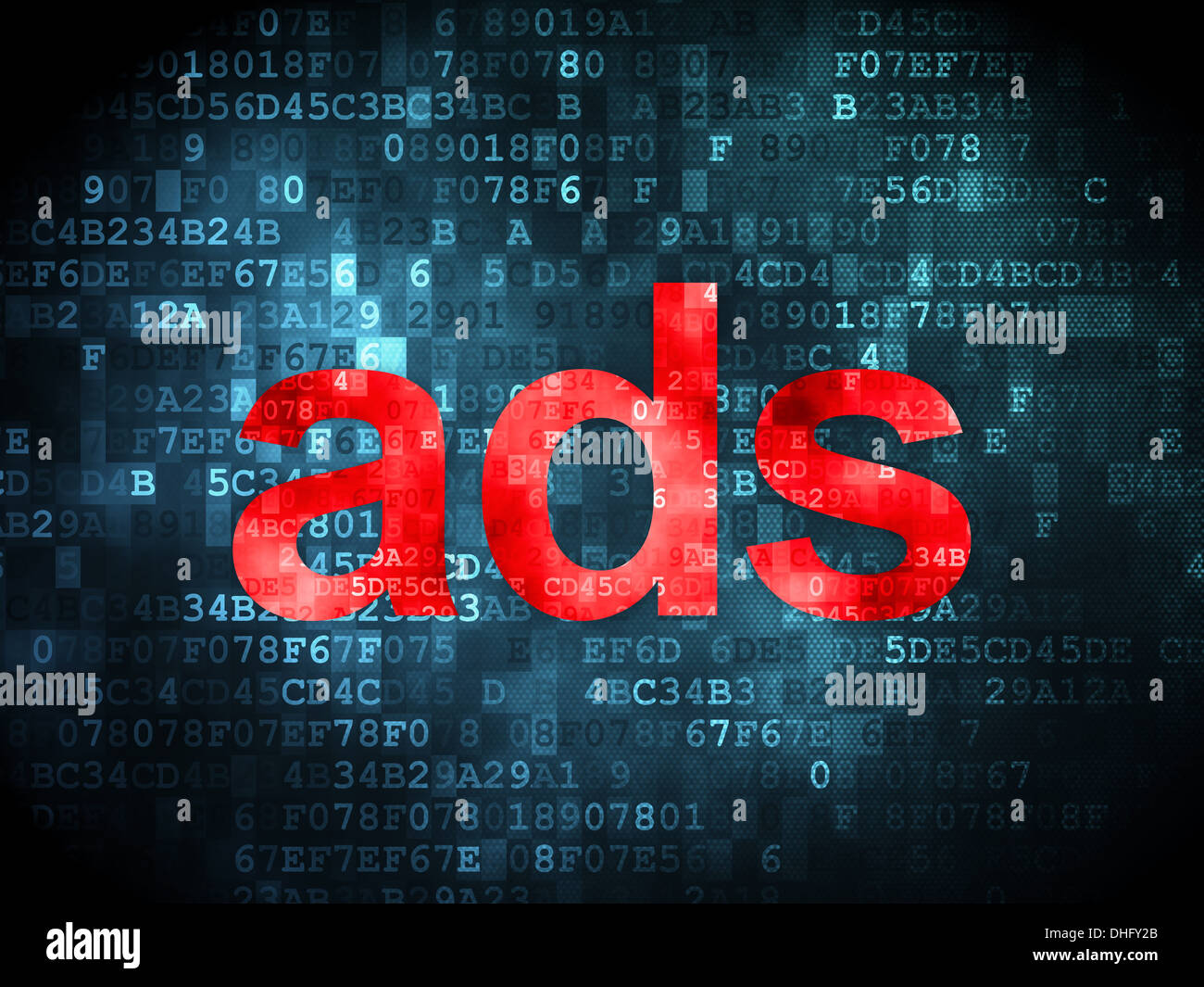 Marketing concept: Ads on digital background Stock Photo - Alamy