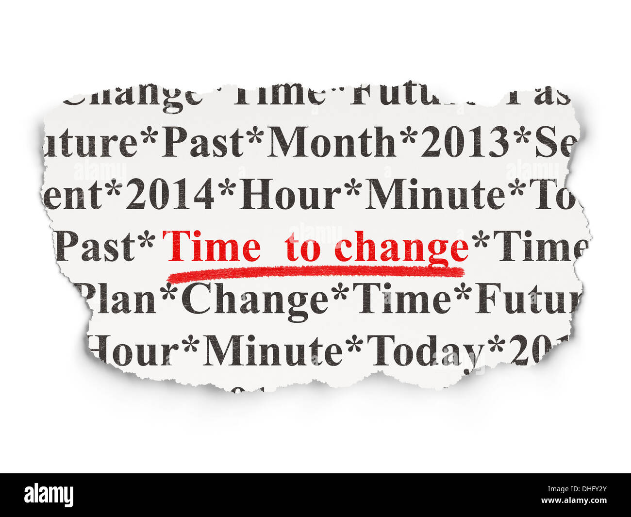 Time concept: Time to Change on Paper background Stock Photo - Alamy