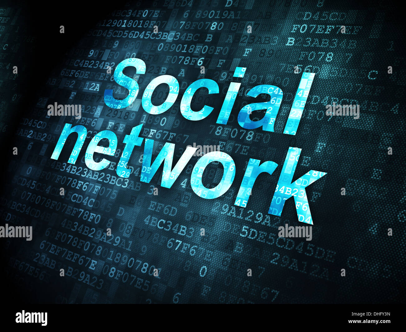 Social network concept: Social Network on digital background Stock ...