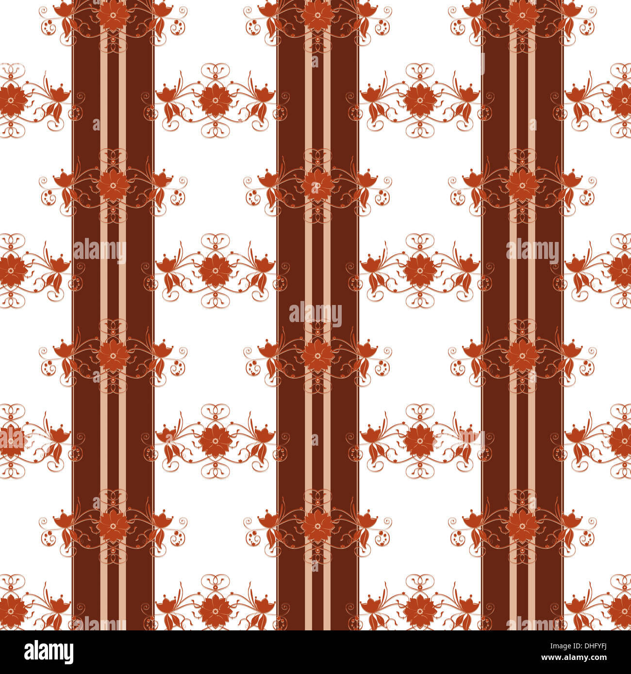 Vector illustration of a brown vintage seamless pattern wallpaper Stock ...