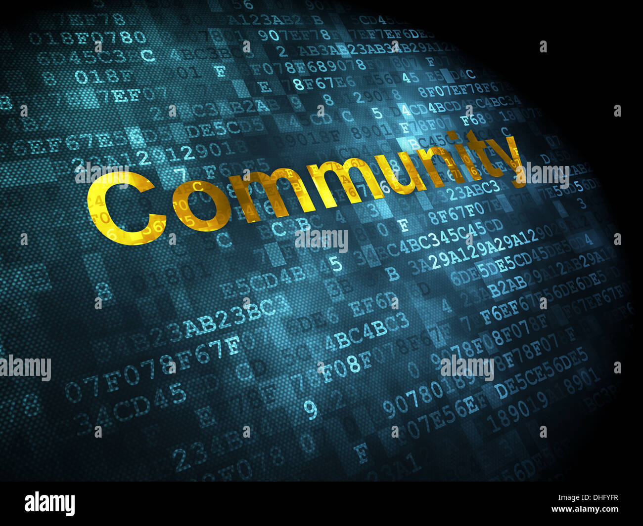 Social media concept: Community on digital background Stock Photo - Alamy
