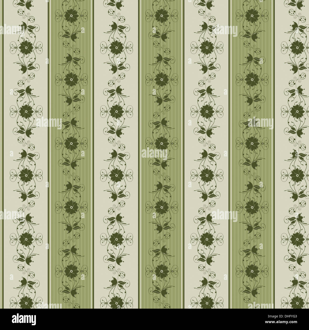 Vector illustration of a green vintage seamless pattern wallpaper Stock ...