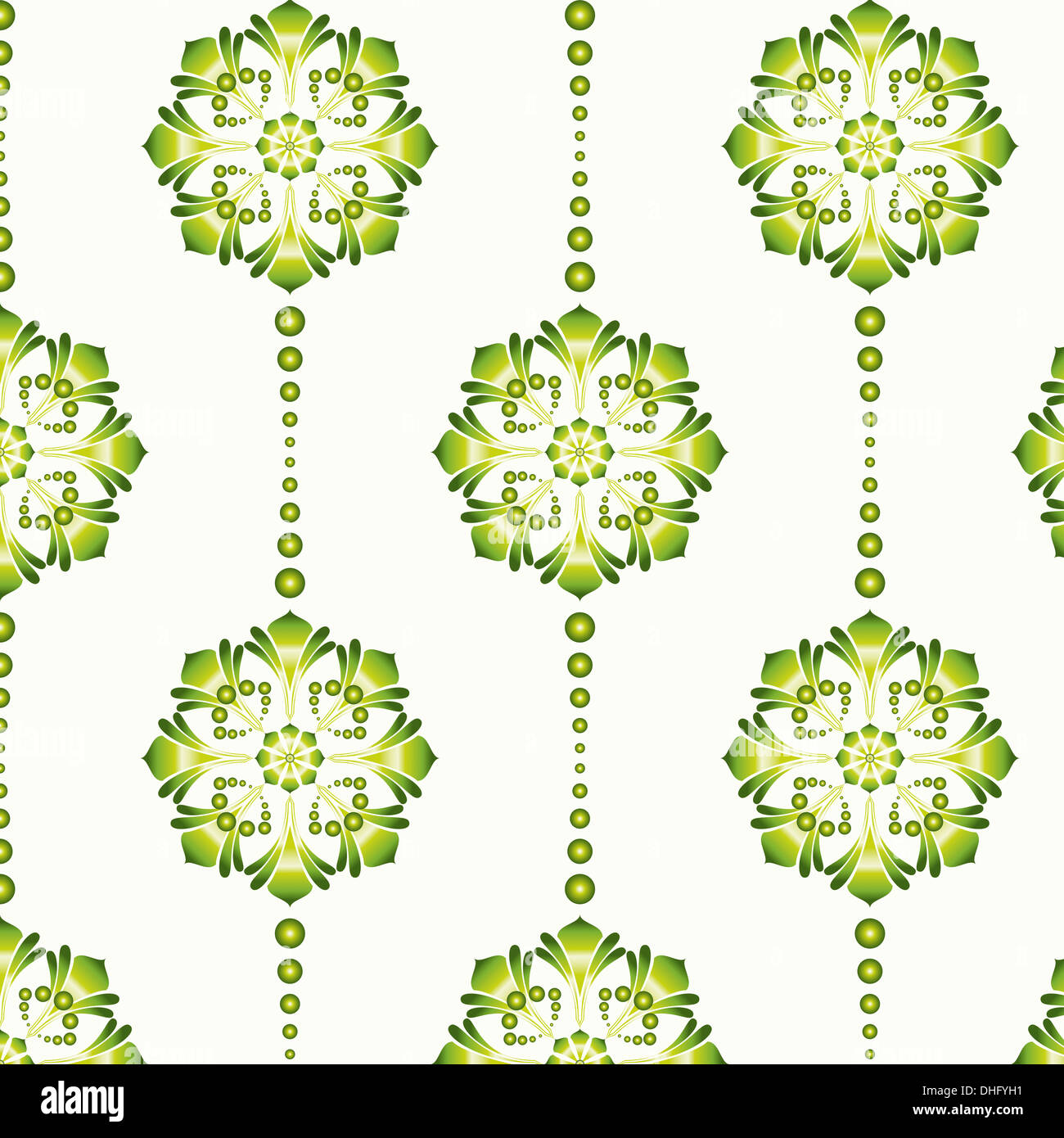 Vector illustration of a green vintage seamless pattern wallpaper Stock ...