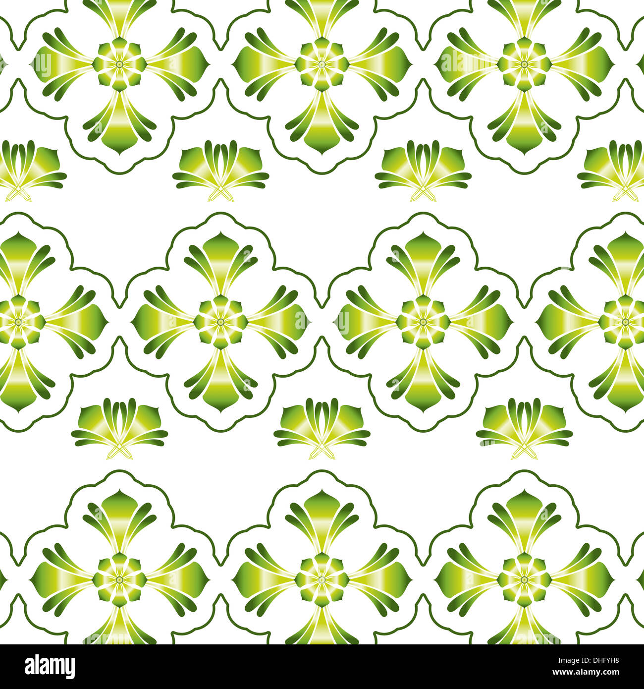 Vector illustration of a green vintage seamless pattern wallpaper Stock ...