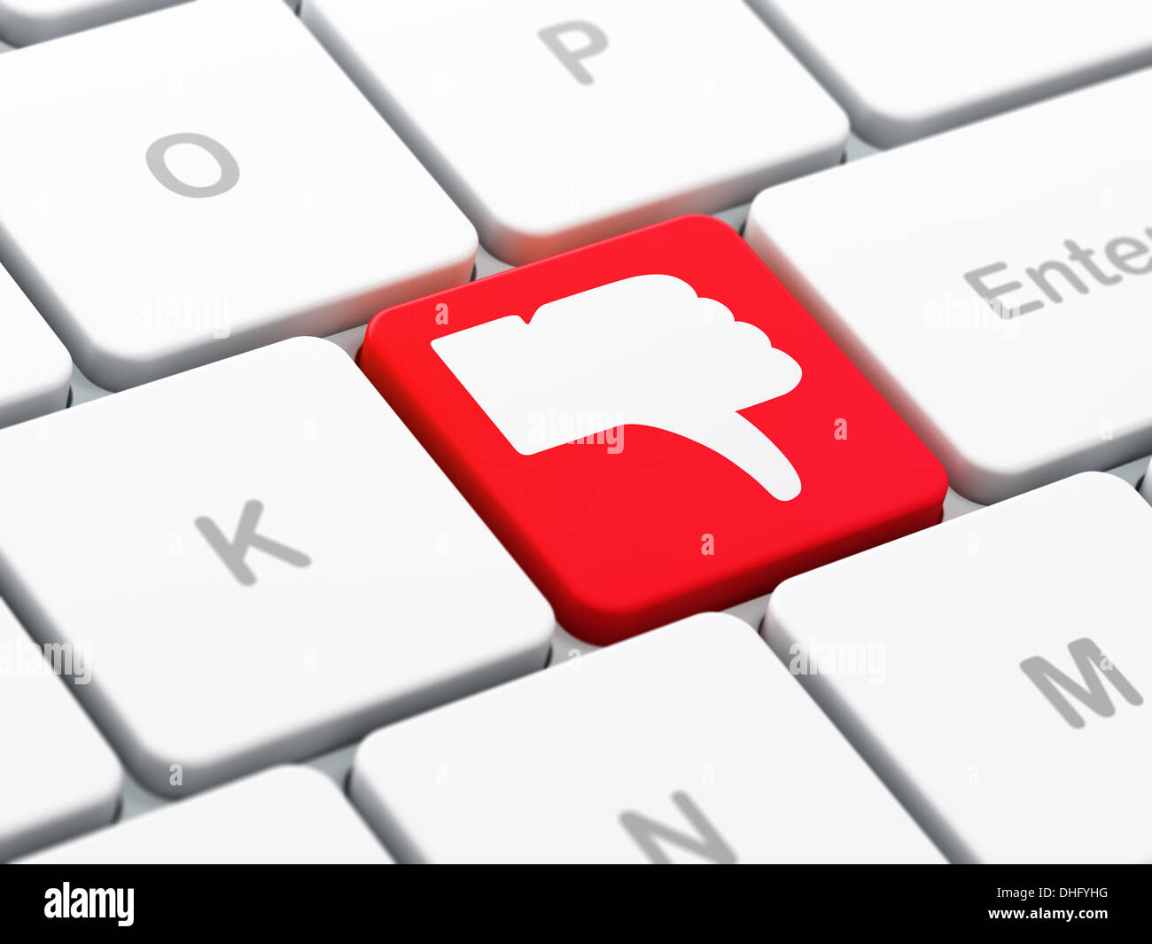 Social media concept: Unlike on computer keyboard background Stock ...