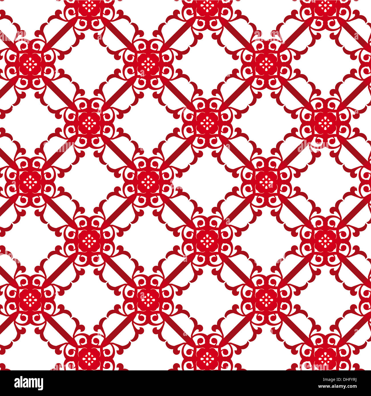 Illustration of a red vintage seamless pattern wallpaper Stock Photo ...
