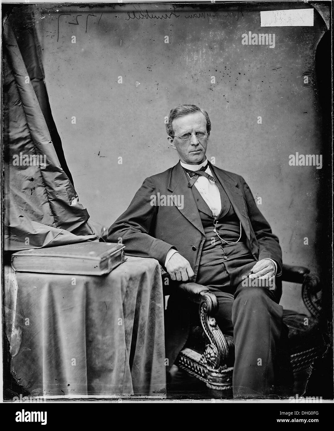 A formal portrait of Hon. Lyman Trumbull, a notable political figure ...