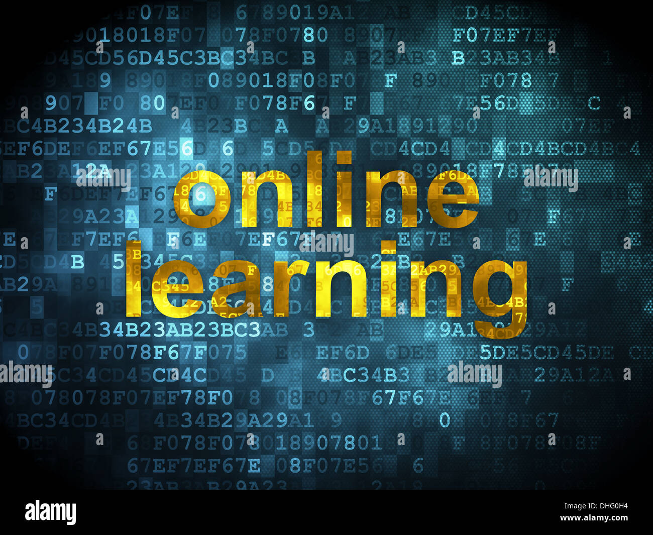 Education concept: Online Learning on digital background Stock Photo ...