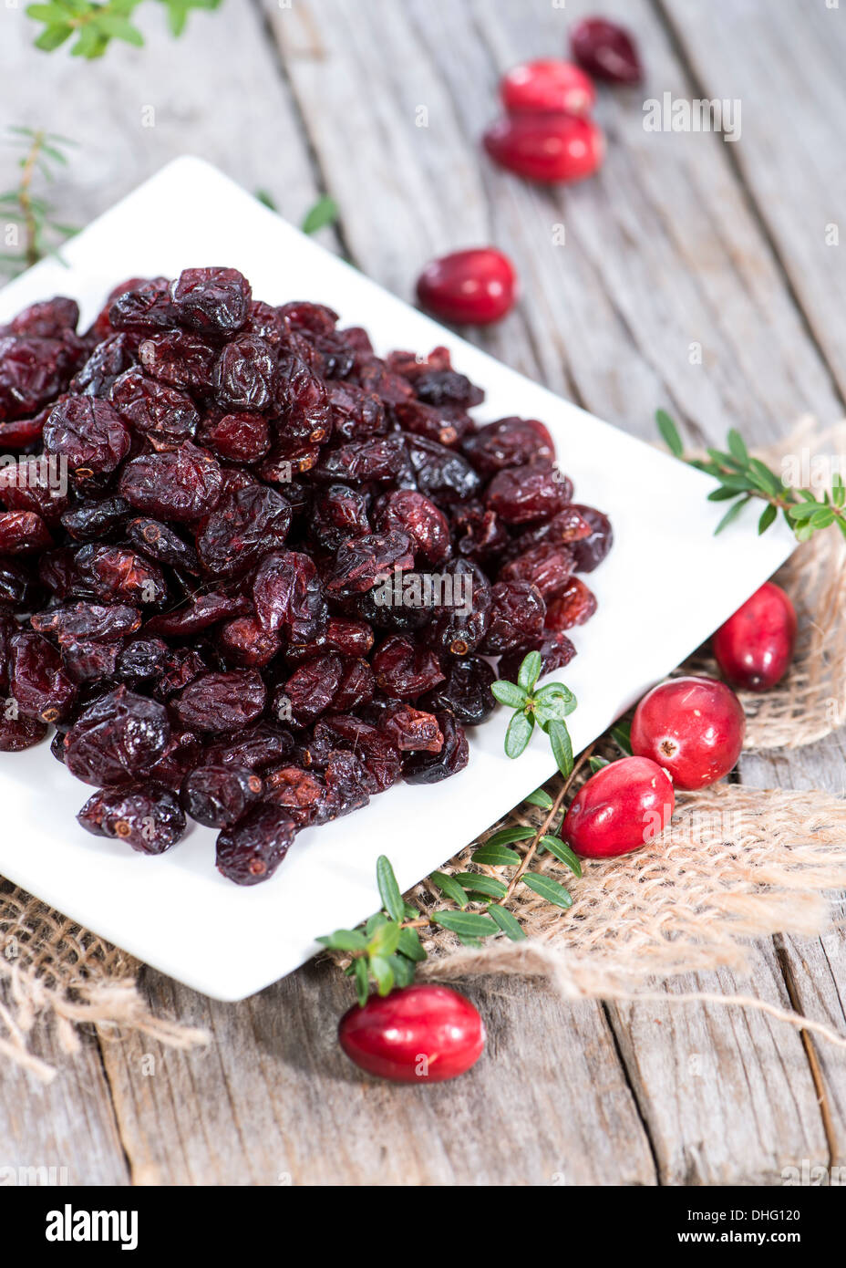 Dried Cranberries and some fresh fruits Stock Photo - Alamy