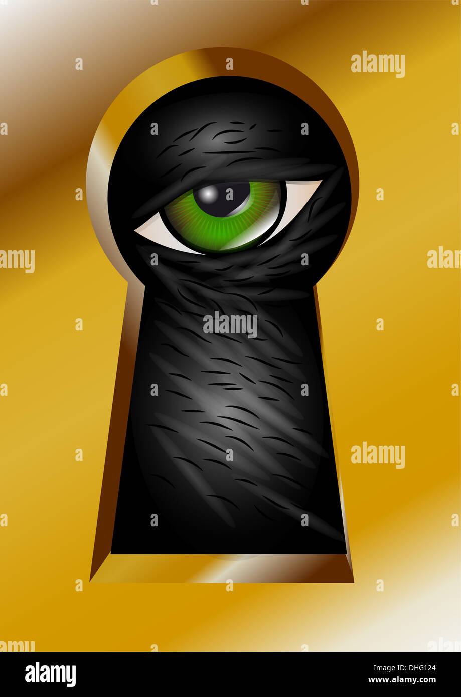 keyhole and eye Stock Photo - Alamy