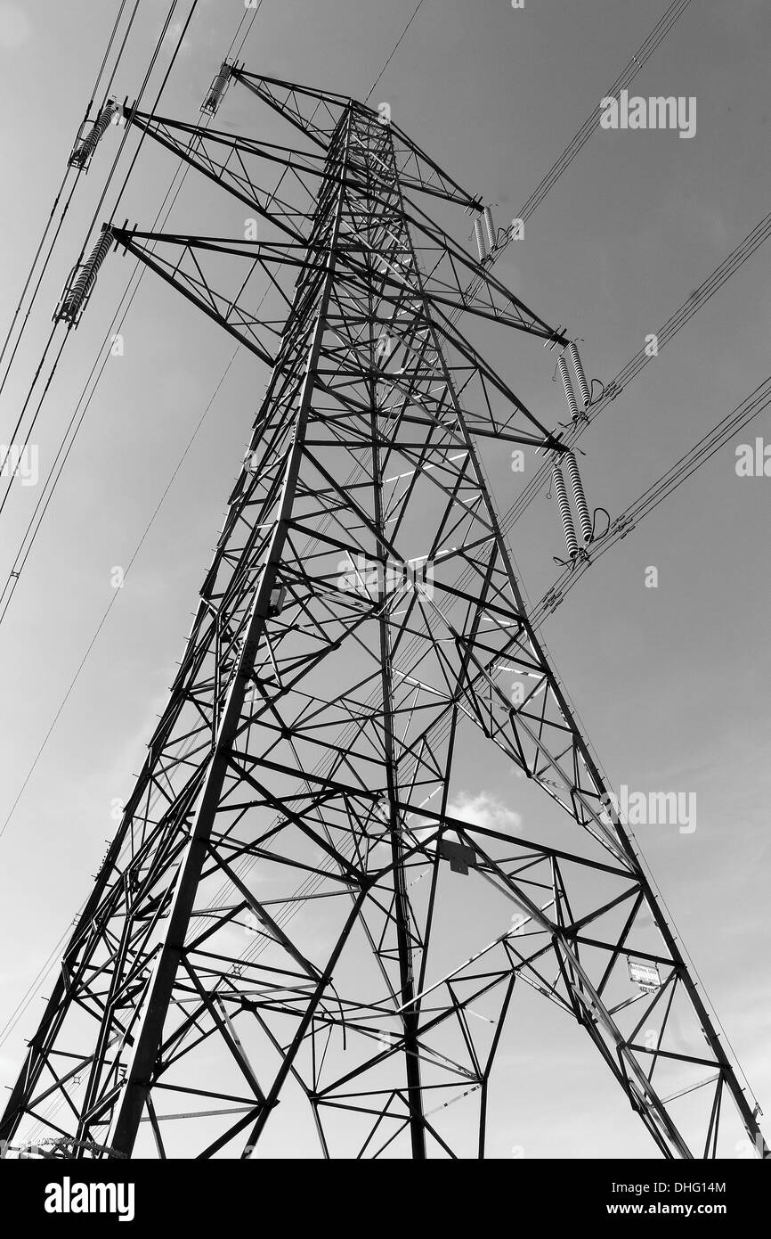 Looking up to the pylon Stock Photo - Alamy