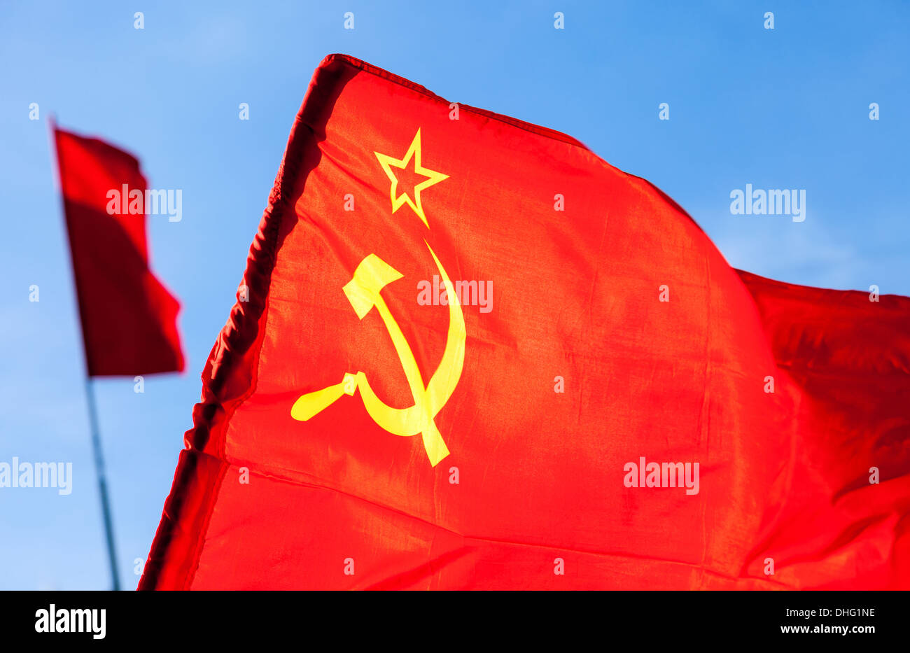 Ussr flag waving hi-res stock photography and images - Alamy