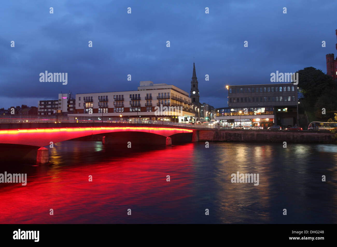 Inverness waterfront by night Scotland November 2013 Stock Photo - Alamy