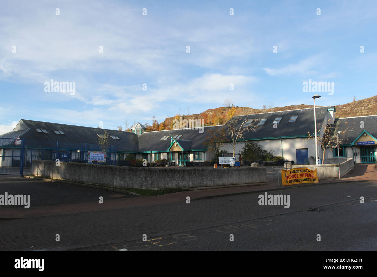 Exterior of Strathpeffer Primary School Scotland November 2013 Stock ...