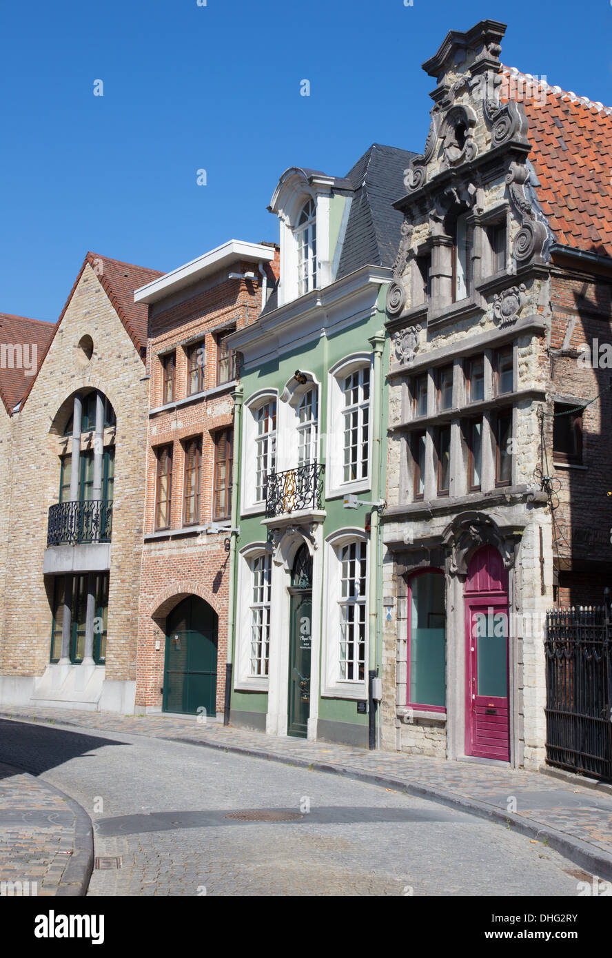 MECHELEN, BELGIUM - SEPTEMBER 4: Old aisle in the center of town in ...