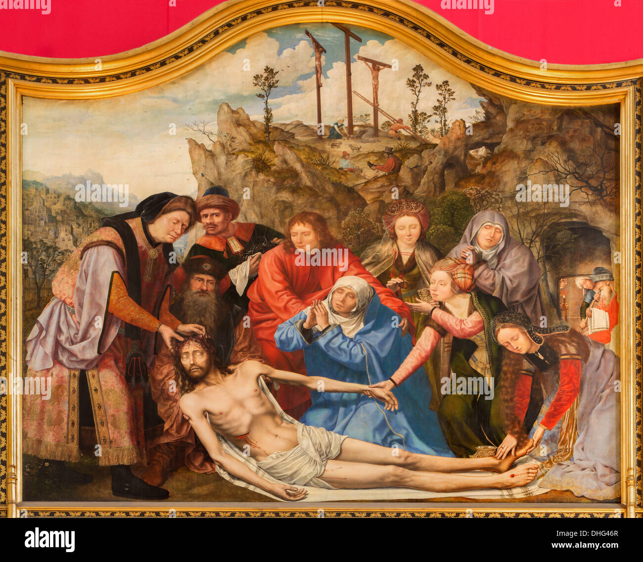 Antwerp - Paint of Deposition of the cross scene by Quinten Mestsijs ...