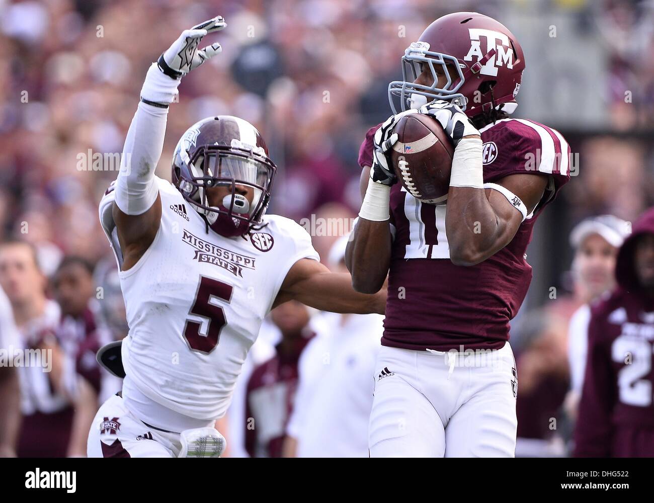 College Station, TX, USA. 9th Nov, 2013. Texas A&M Aggies wide receiver ...