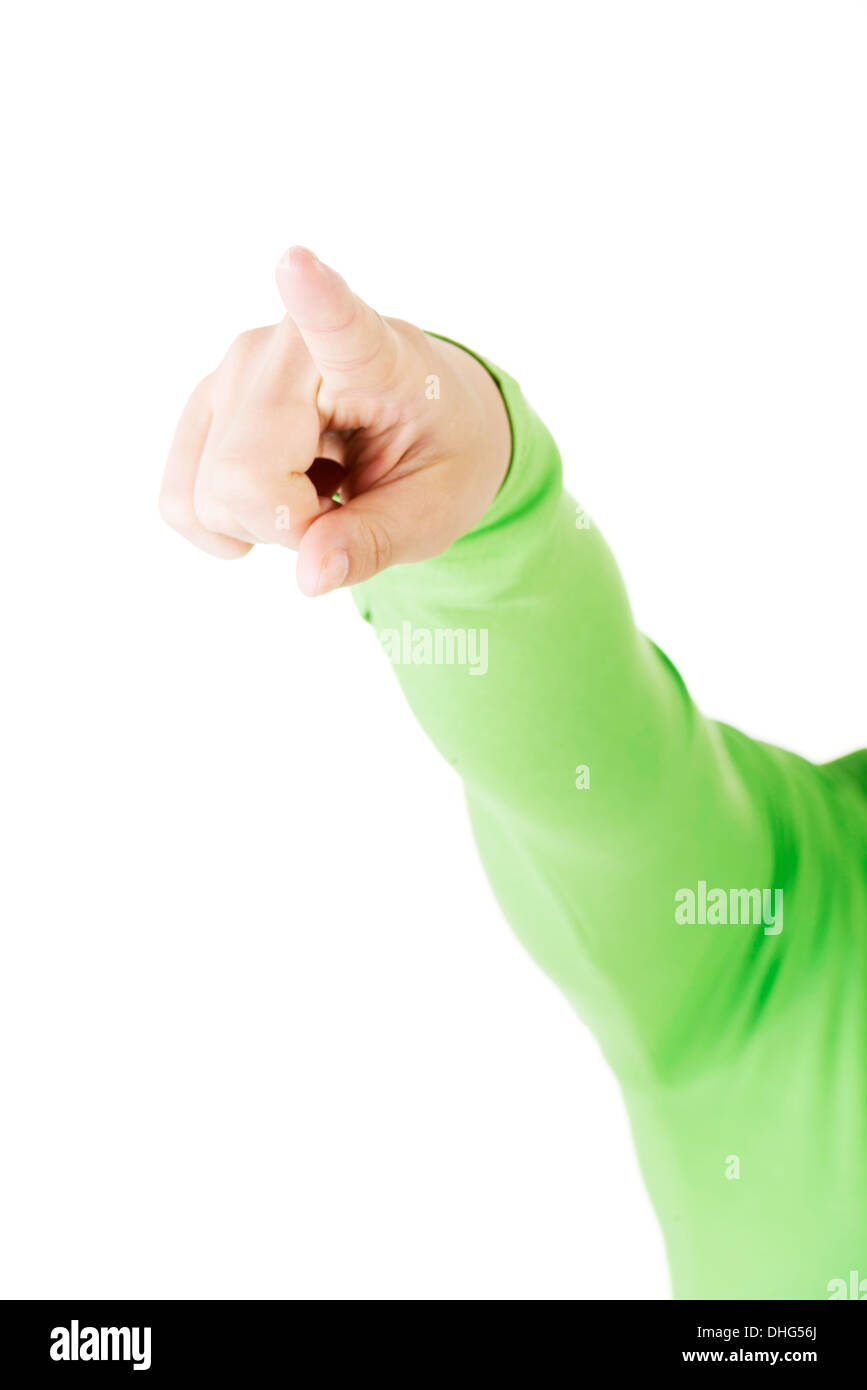 Finger pointing side view hi-res stock photography and images - Alamy