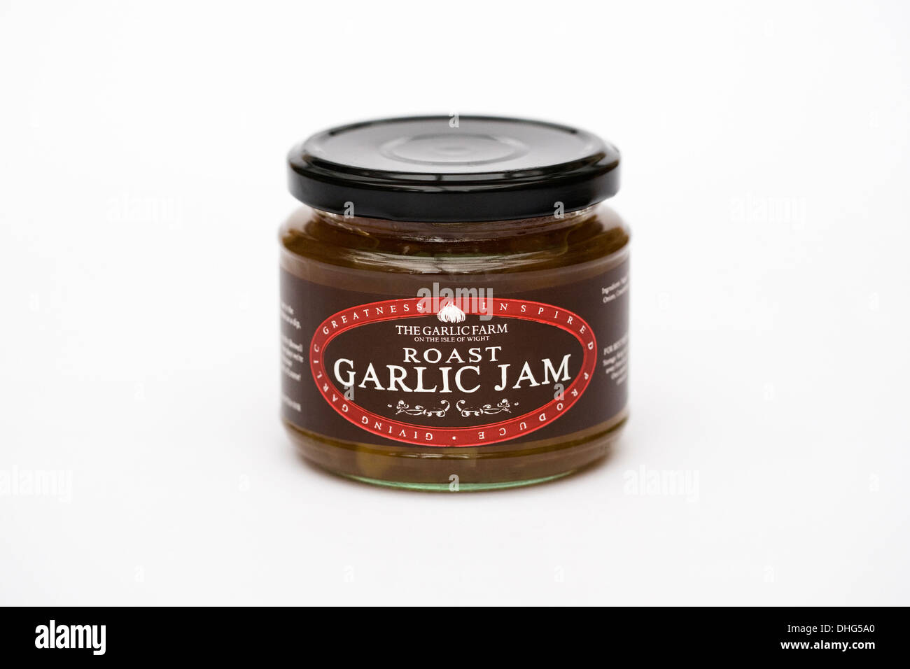 Roast Garlic Jam on a white background Stock Photo - Alamy