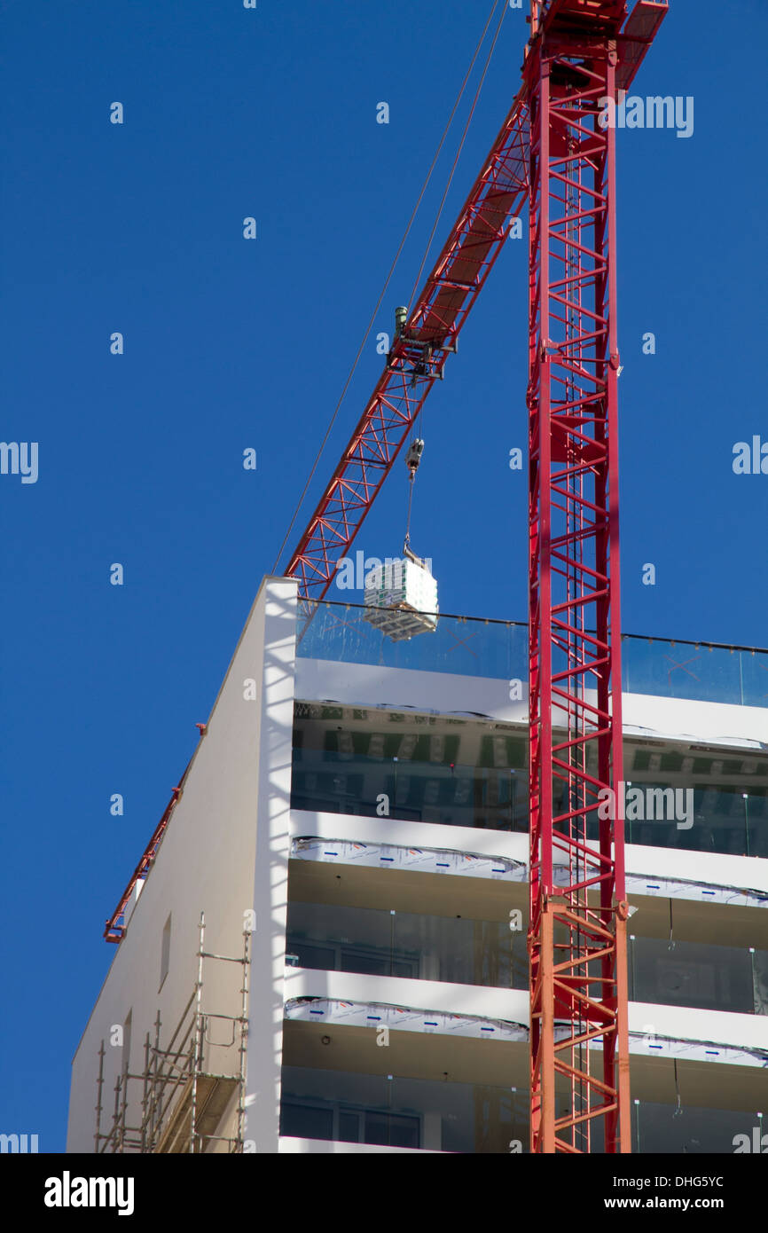 construction site crane edifice building Stock Photo - Alamy