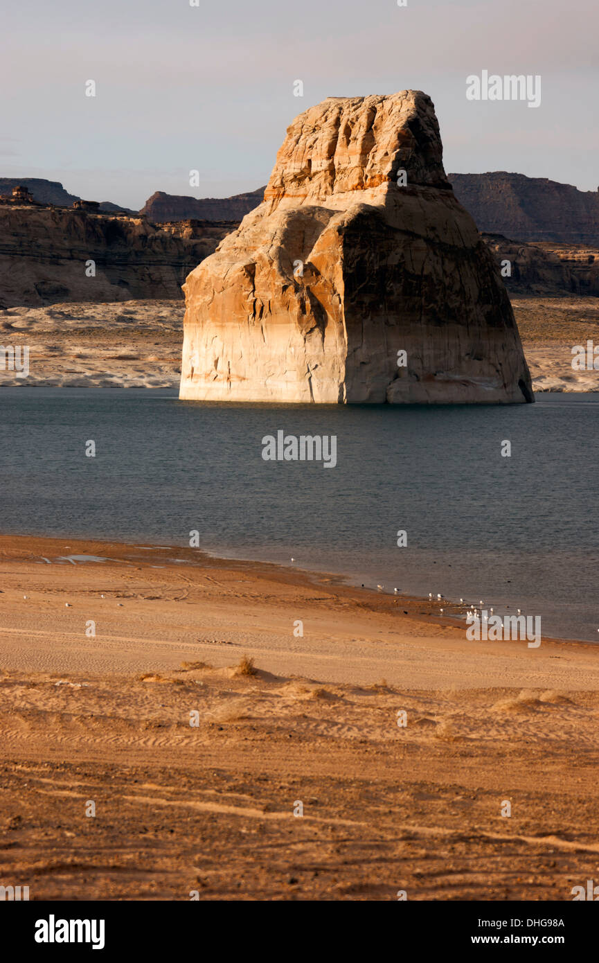 Reservoir Lake Powell Rock Formation Horizontal Landscape Stock Photo ...