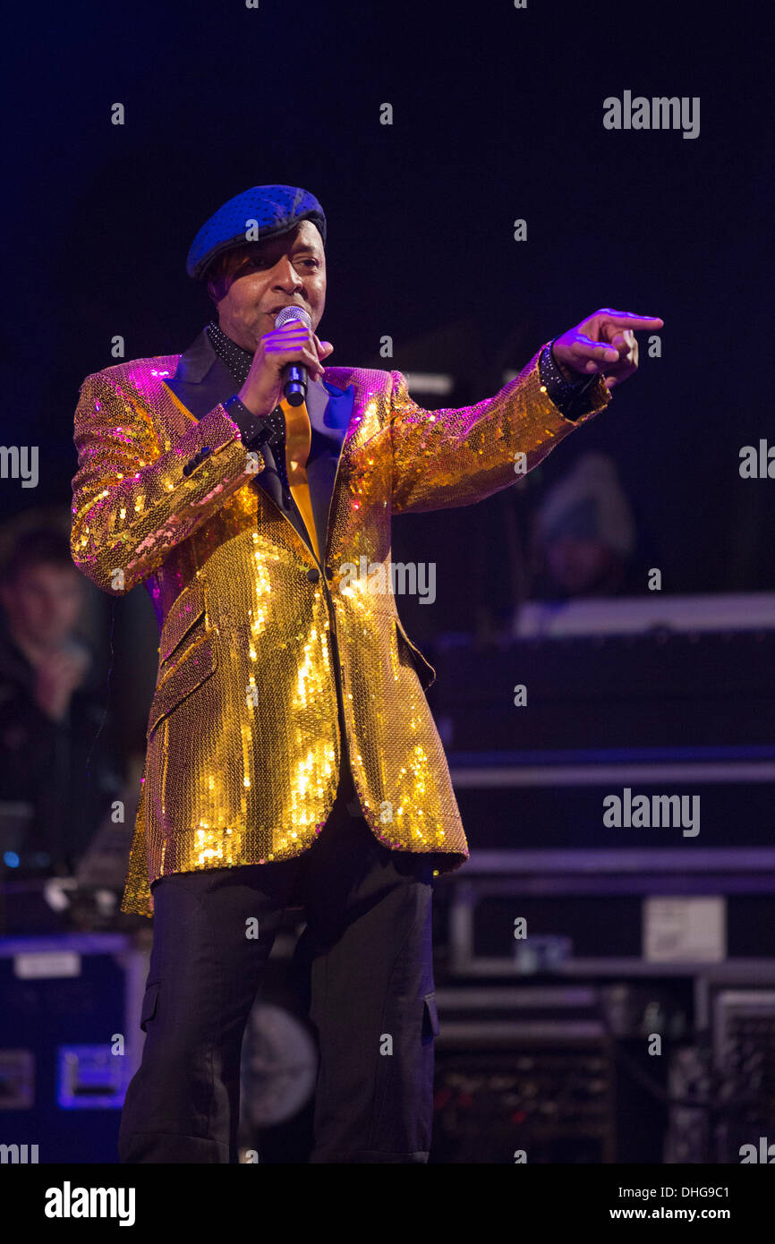 London, UK. 9 November 2013. Band Imagination featuring singer Leee ...