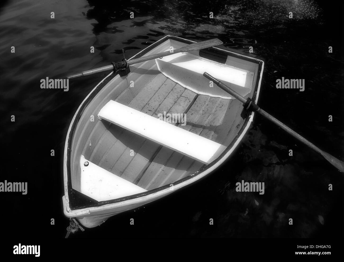 Rowing dinghy Black and White Stock Photos & Images - Alamy