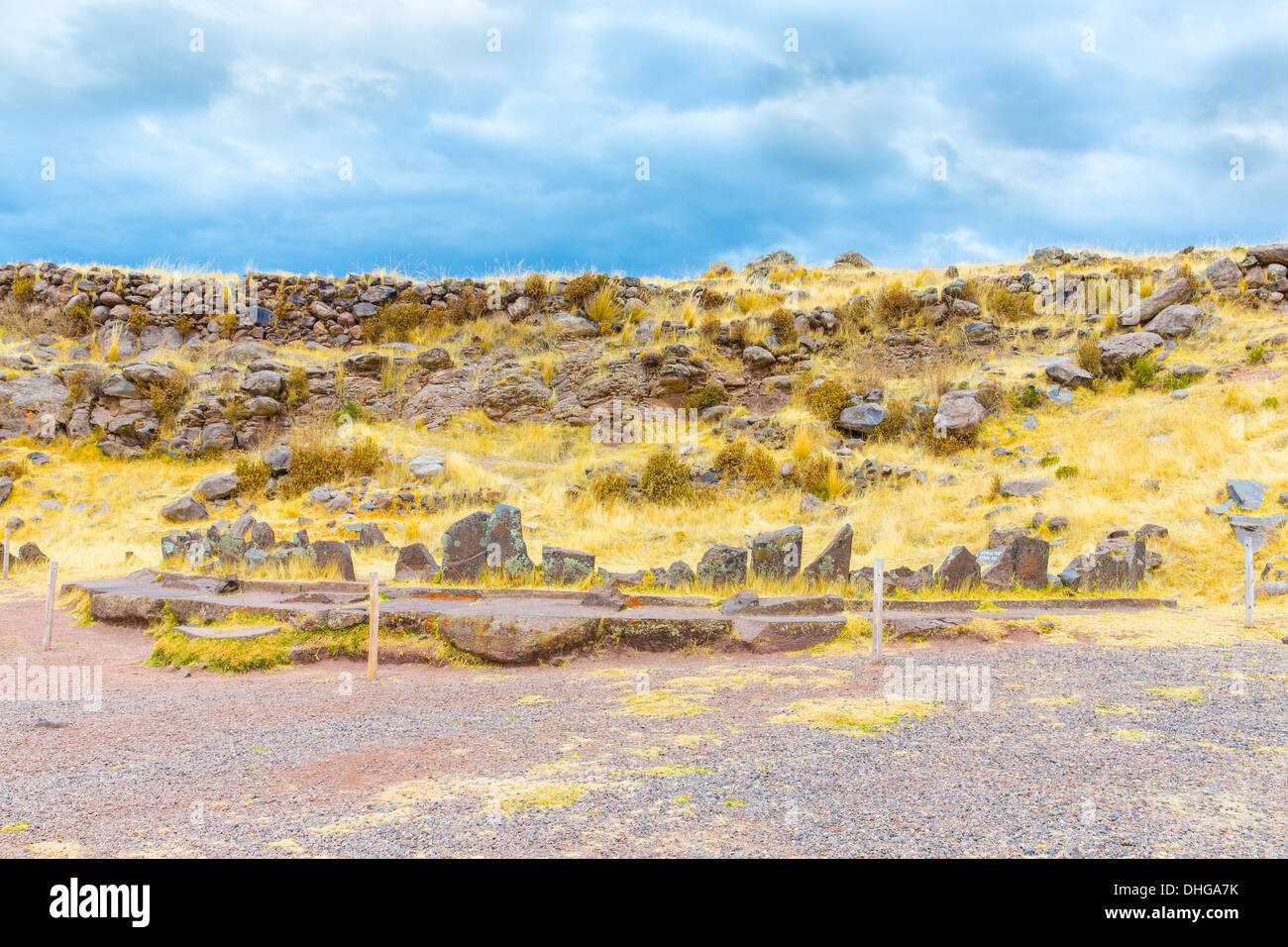 Funerary towers and ruins in Sillustani, Peru,South America- Inca ...