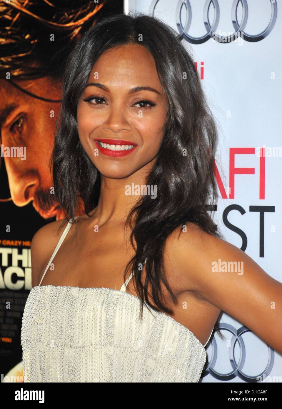 Los Angeles, CA, USA. 9th Nov, 2013. Zoe Saldana at arrivals for OUT OF ...