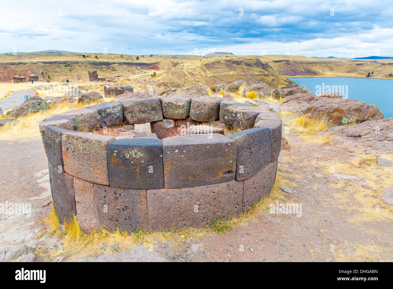 Funerary towers in Sillustani, Peru,South America- Inca prehistoric ...