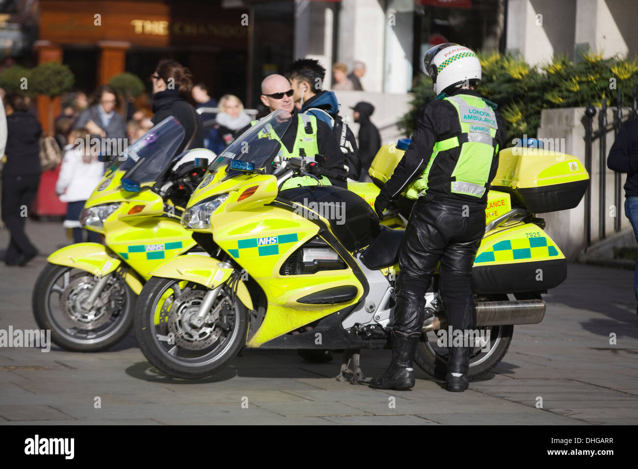 NHS Motorcycle Ambulance Service England Stock Photo - Alamy