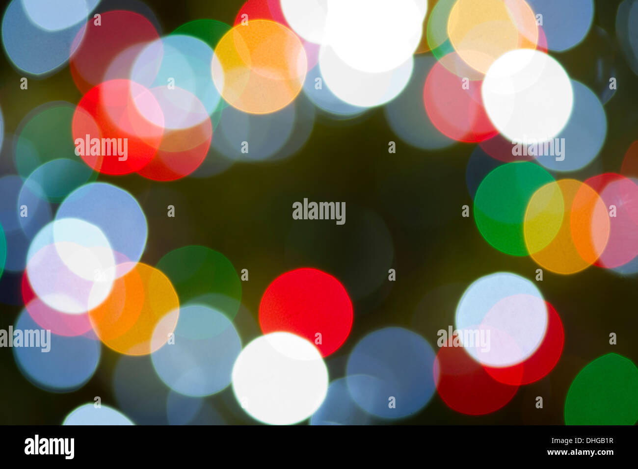 Multicolor Light Orb Background Horizontal Christmas Lights through a ...