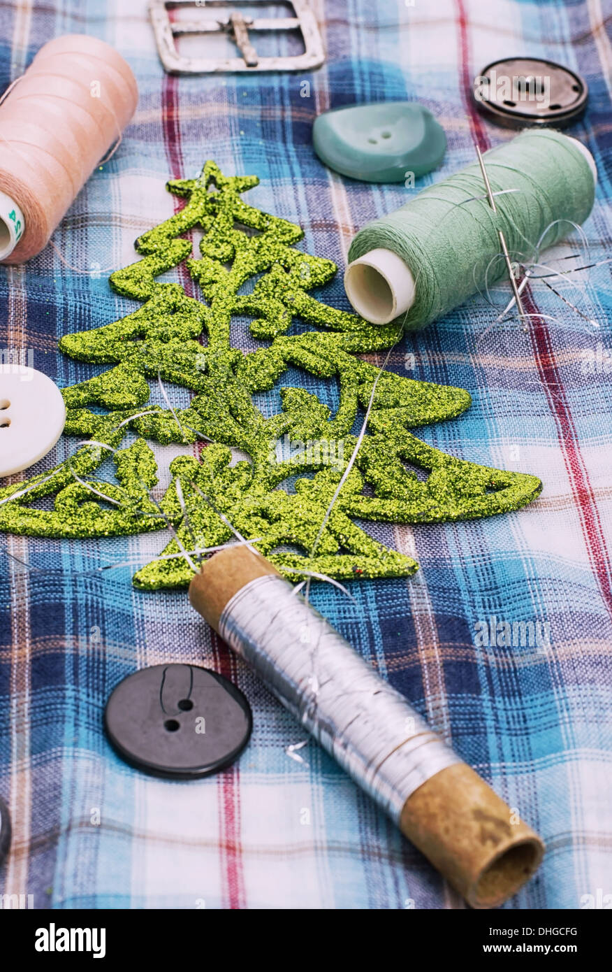 composition with new-year toys and knick-knackeries to Christmas Stock ...