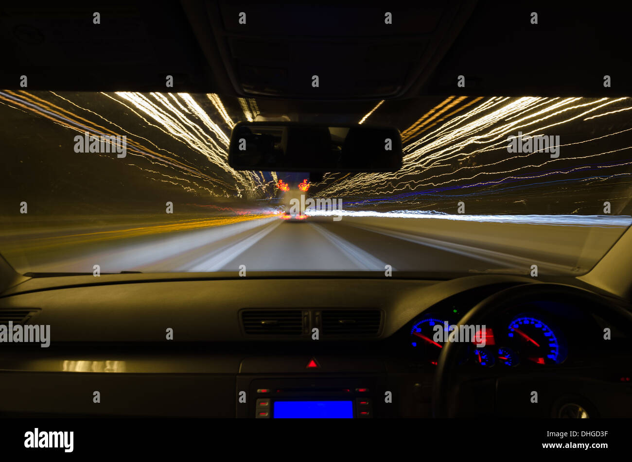 Car streaks through bright white hi-res stock photography and images ...