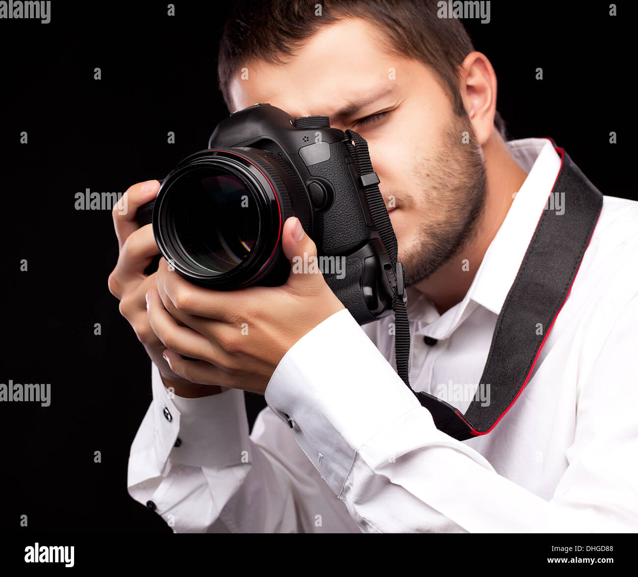 Photographer with camera Stock Photo - Alamy