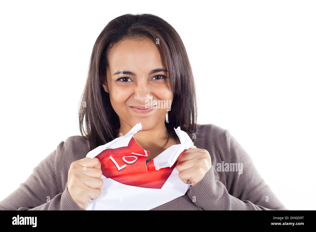 woman with a broken heart Stock Photo - Alamy