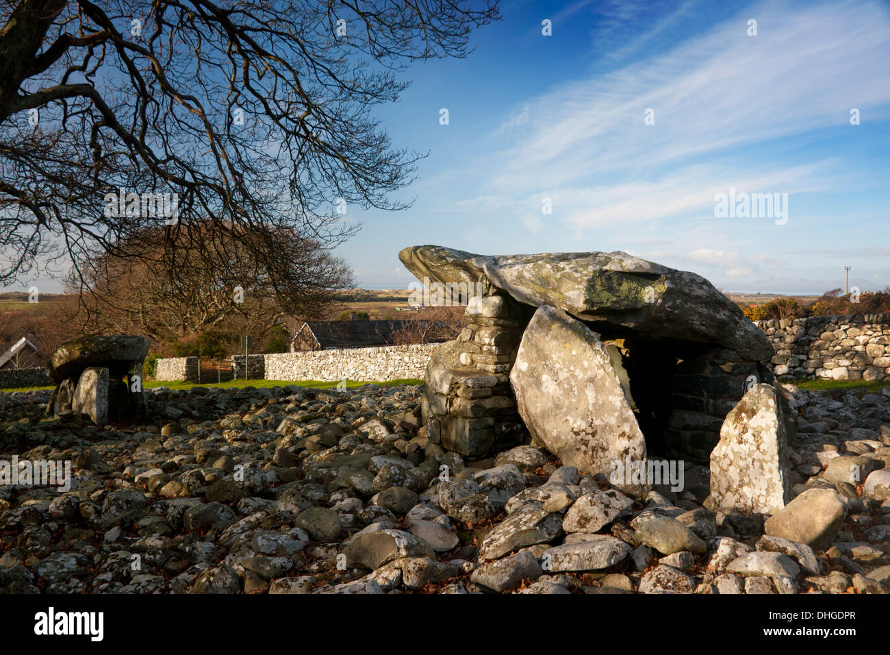 Dyffryn Ardudwy Neolithic burial chambers Gwynedd North Wales UK Stock ...