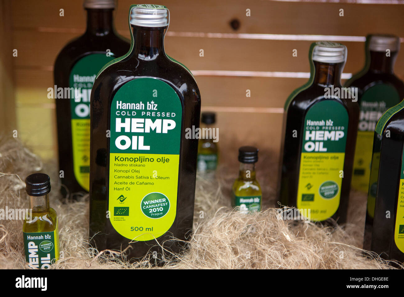 Hemp oil Herbs oil Stock Photo - Alamy