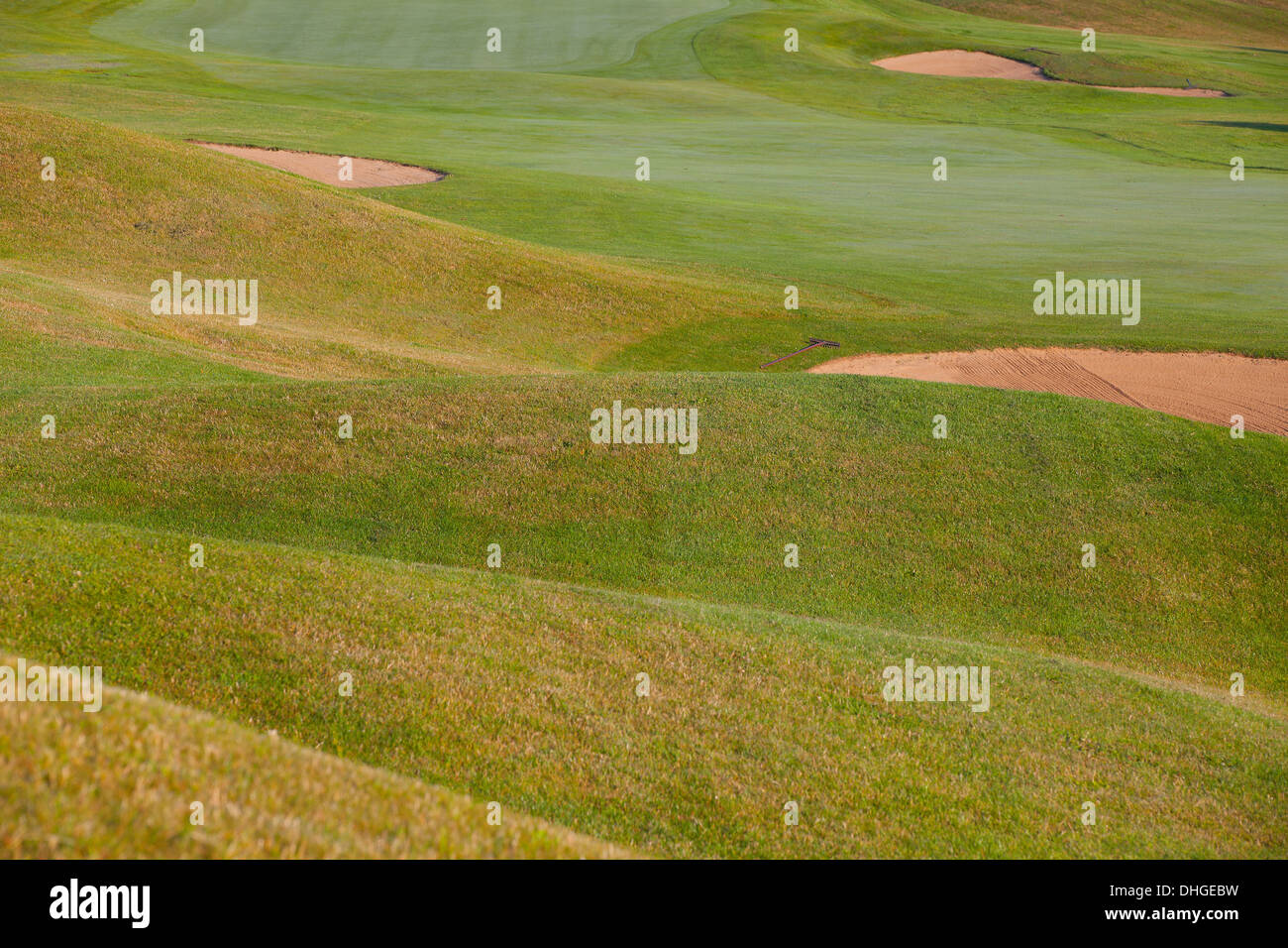 Summer golf course with different bunkers Stock Photo - Alamy