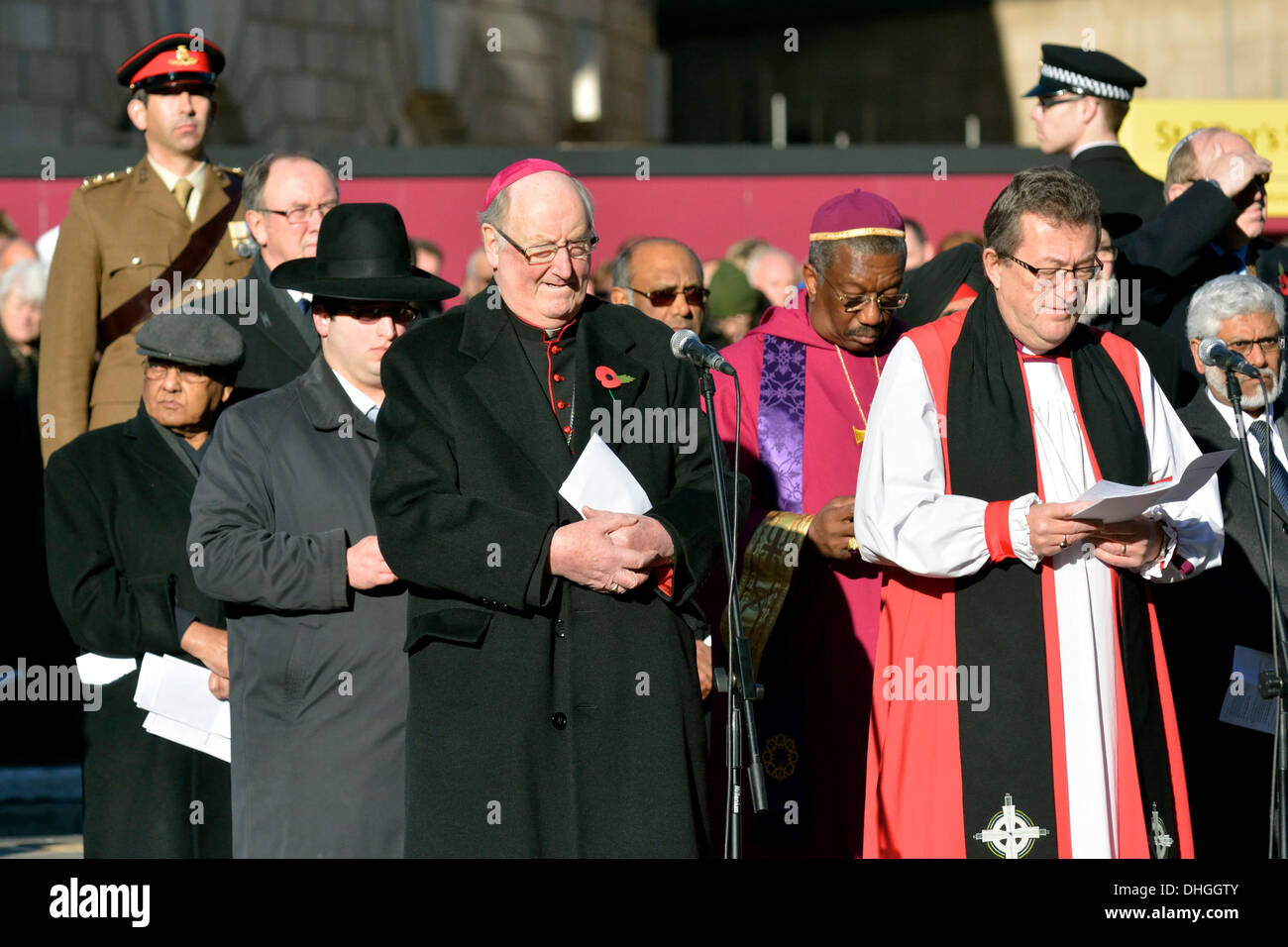 The Right Reverend Chris Edmondson Bishop of Bolton, leads the prayers ...