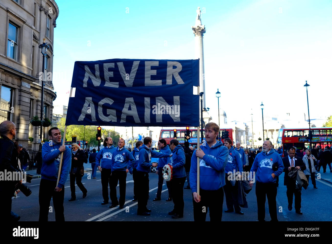 veterans for peace march on remembrance sunday in London Stock Photo ...