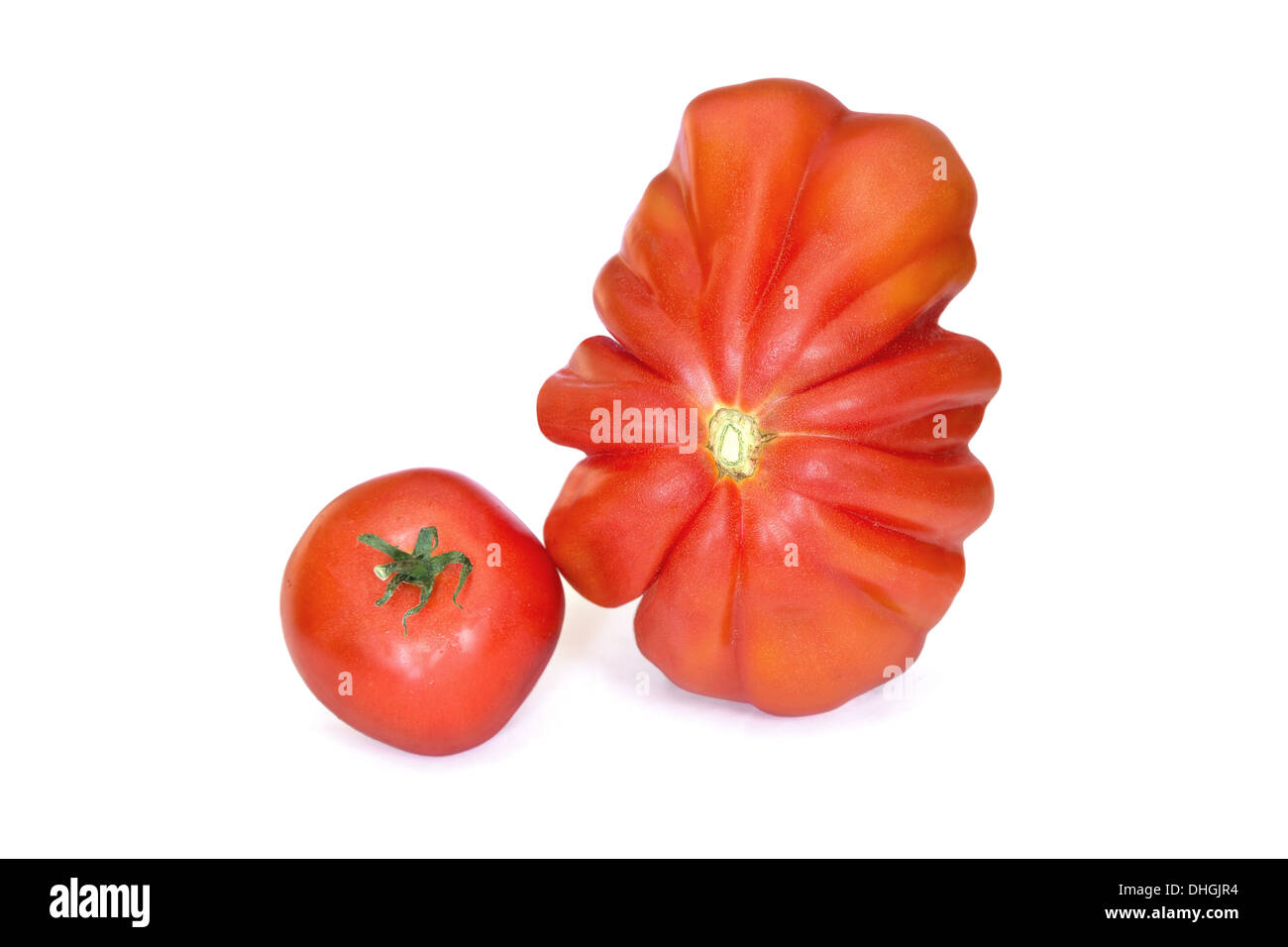 Tomato original form isolated on white background Stock Photo - Alamy