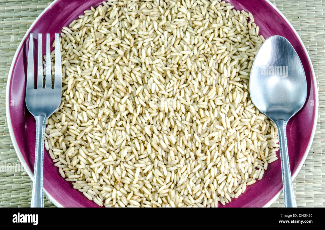 Rice in plate hi-res stock photography and images - Alamy