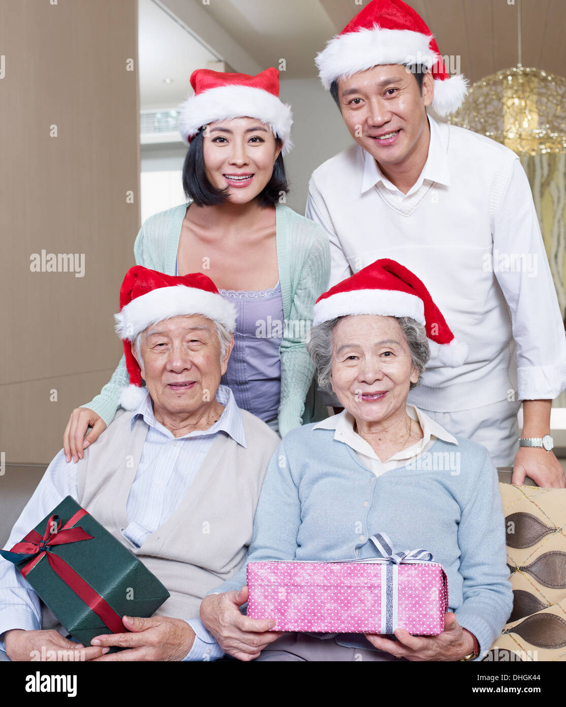 Happy Asian Family Stock Photo - Alamy